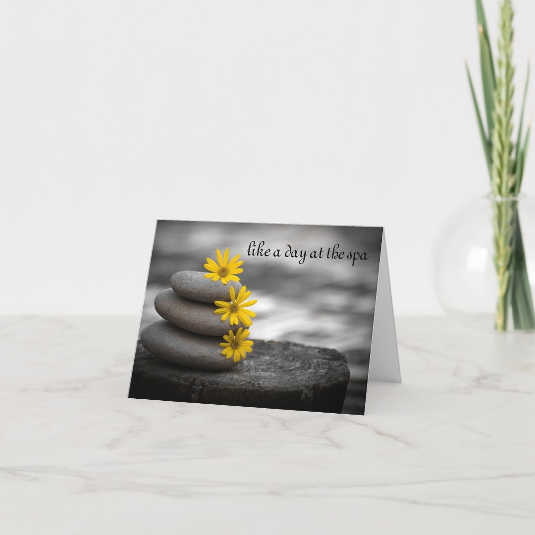 Spa-like Birthday Wishes Card | Zazzle