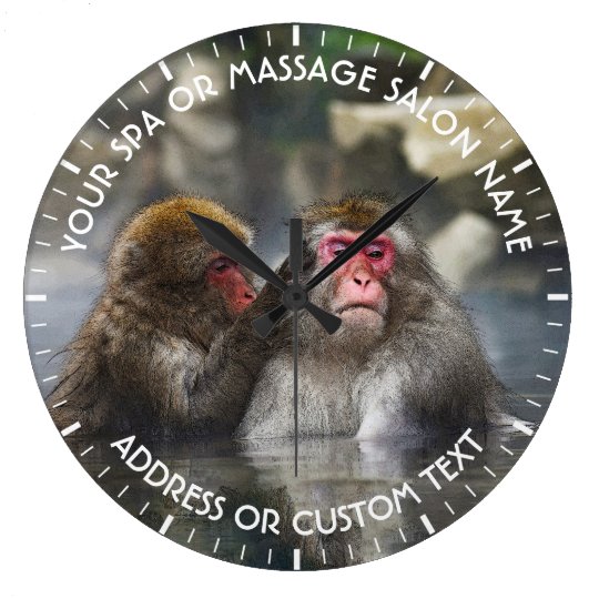 Spa Massage Therapy Salon Relax Hot Tube Jacuzzi Large Clock | Zazzle.com