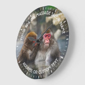 Spa Massage Therapy Salon Relax Hot Tube Jacuzzi Large Clock | Zazzle