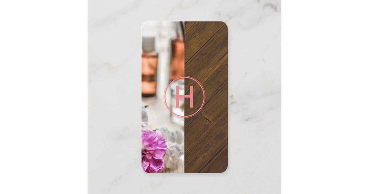 Spa | Monogram Business Card | Zazzle