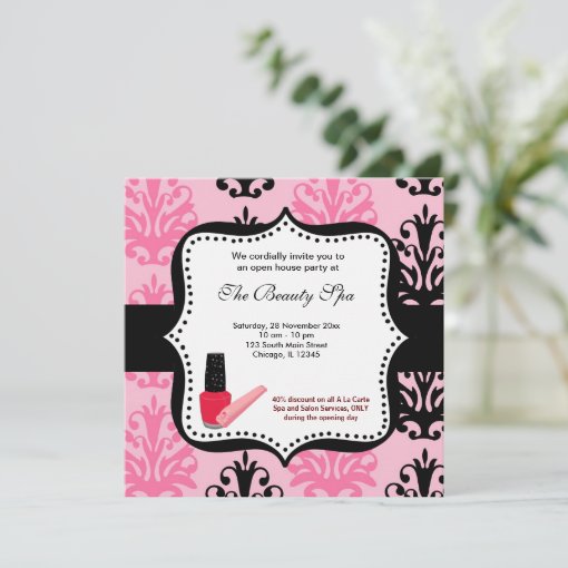 Spa Open House celebration Invitation | Zazzle