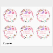 Spa Party Girl Glamour Makeup Birthday Party Classic Round Sticker | Zazzle