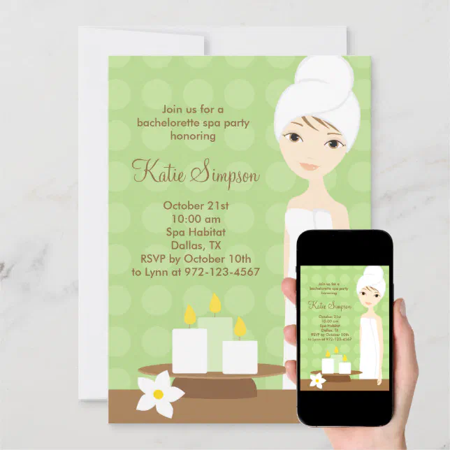 Spa Party Invitation | Zazzle