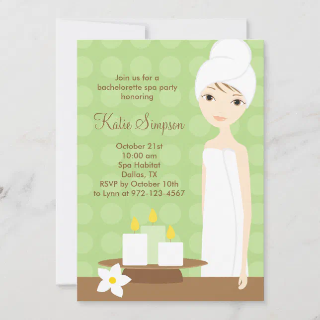 Spa Party Invitation | Zazzle
