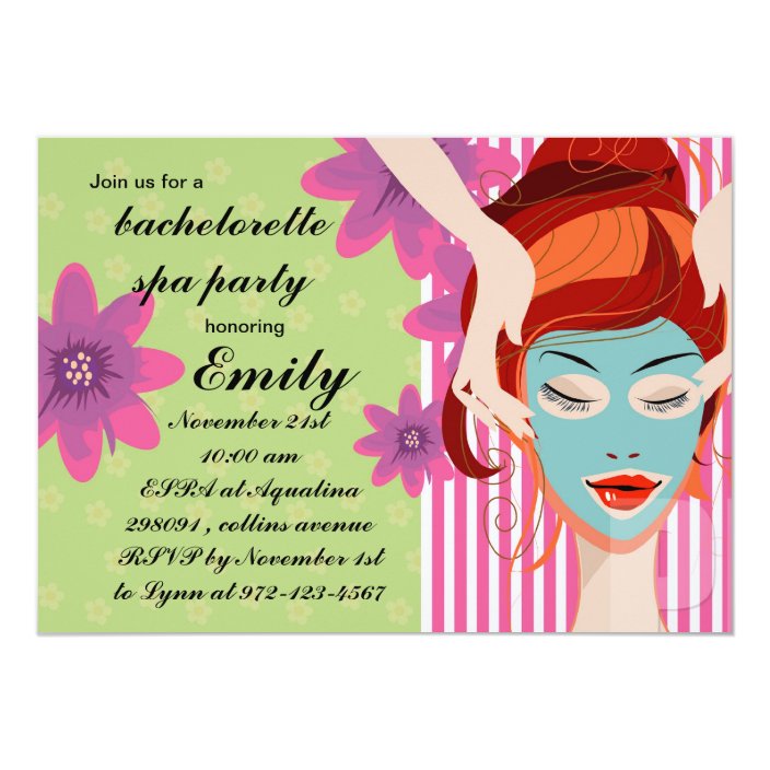 Spa Party invitation | Zazzle.com