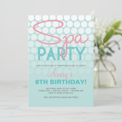 Spa Party Invitation | Zazzle