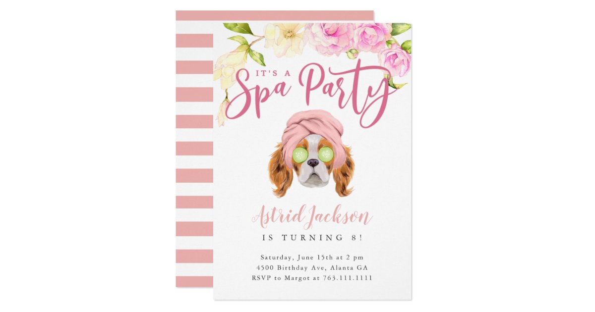 Spa Party Kids Birthday Invitation | Zazzle.com