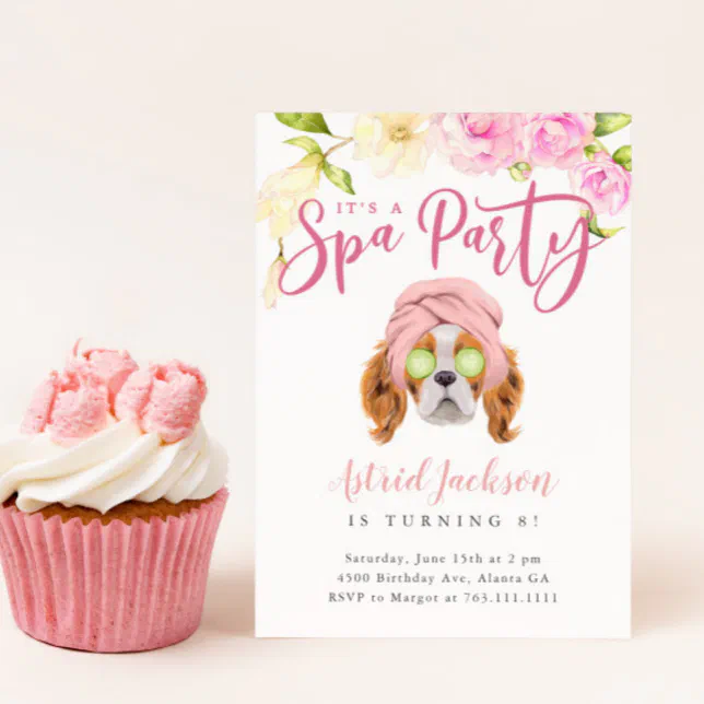 Spa Party Kids Birthday Invitation | Zazzle