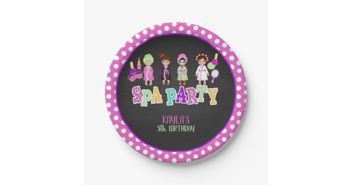 Spa Party Paper Plate - People Custom | Zazzle