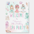 Spa party Pastel Birthday Welcome Foam Board | Zazzle