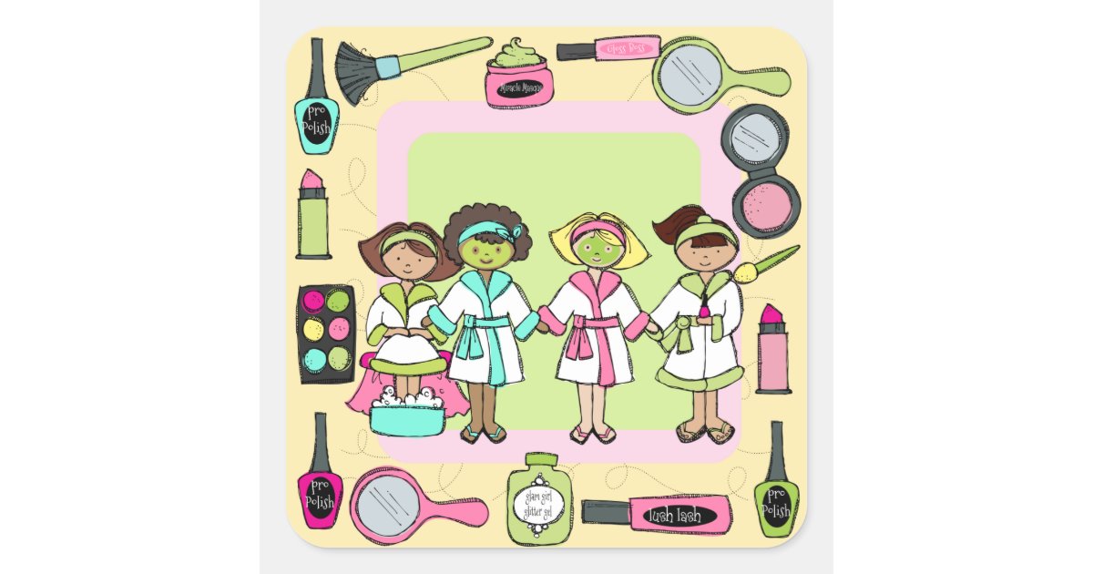 Spa Party Stickers | Zazzle