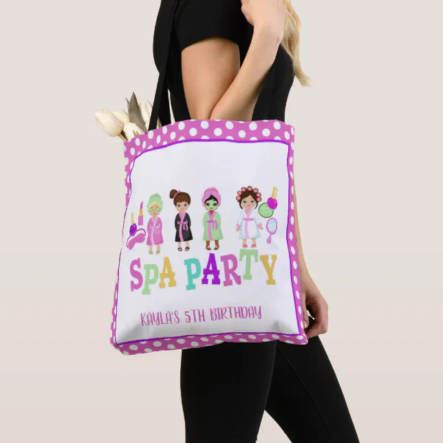 Spa Party Tote Bag - Girls - White | Zazzle