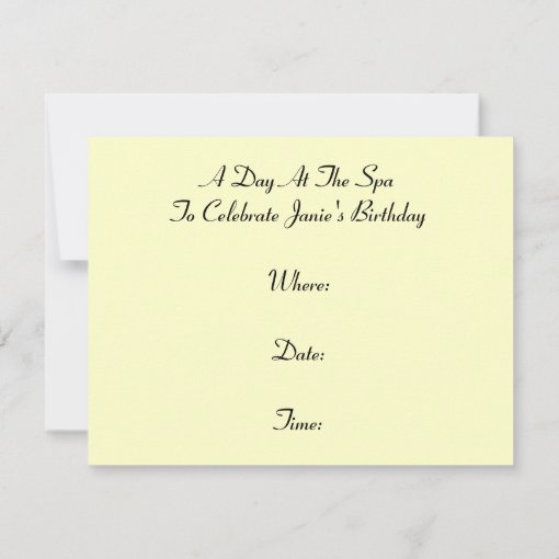 Spa Retreat Relaxation Invitation Party Retro | Zazzle