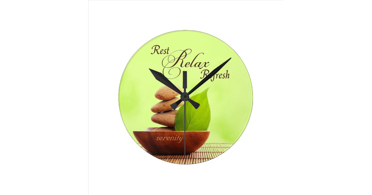 Spa Retreat Wall Clock | Zazzle