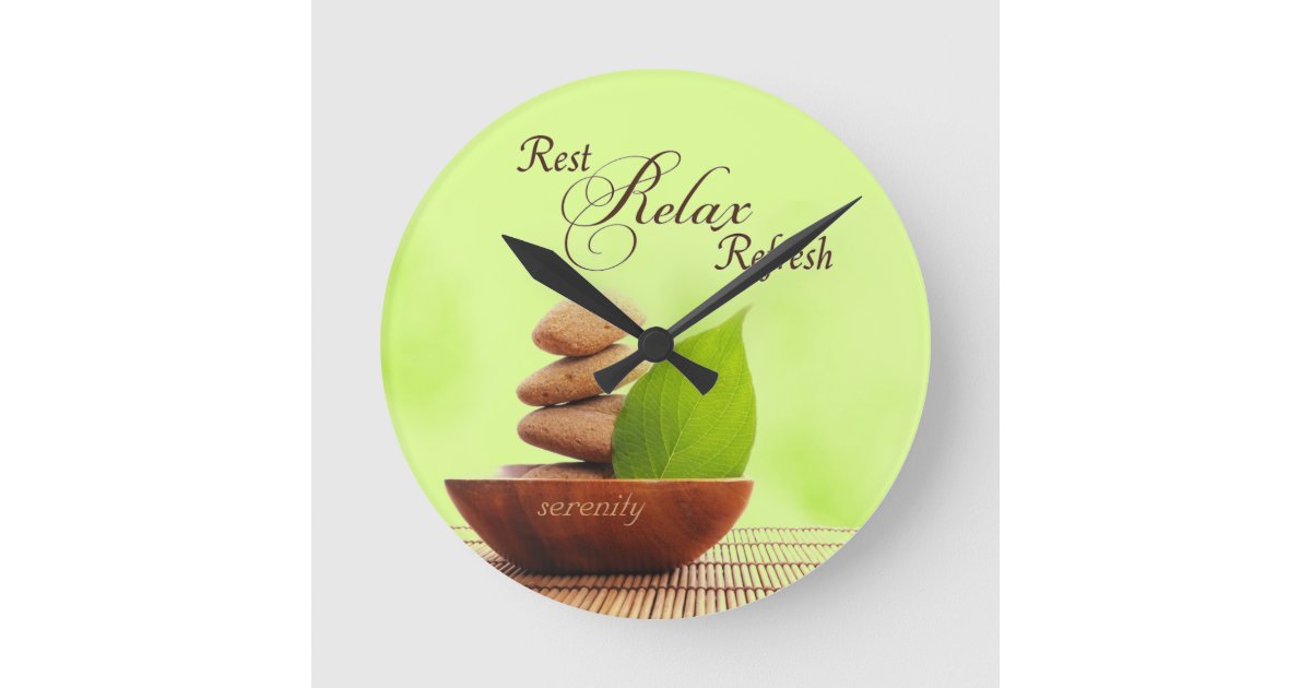 Spa Retreat Wall Clock | Zazzle