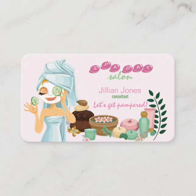 spa services business card | Zazzle