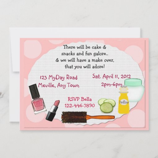 Spa-tacular Party Kids Invitation | Zazzle