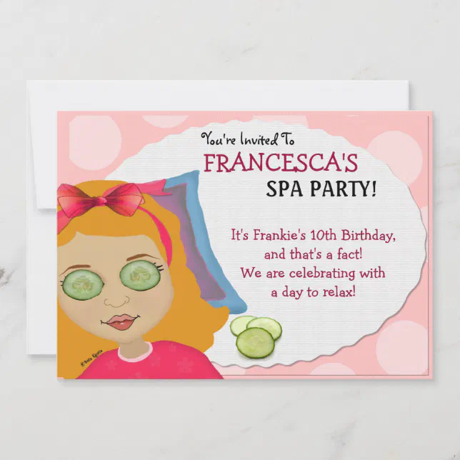 Spa-tacular Party Kids Invitation | Zazzle