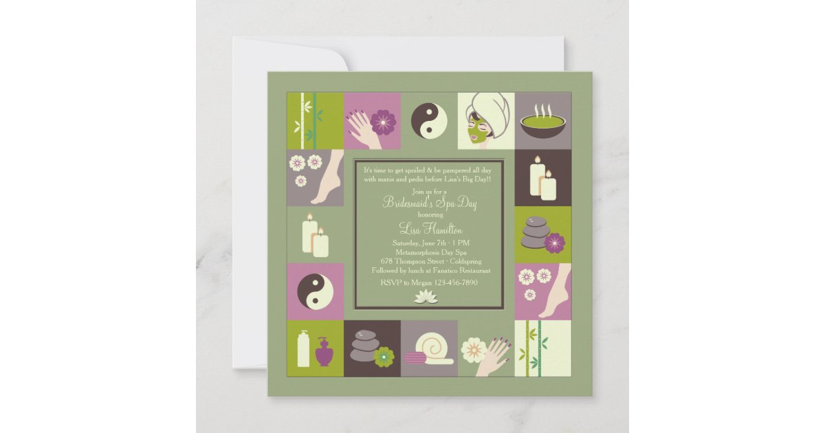 Spa Therapy Invitation | Zazzle