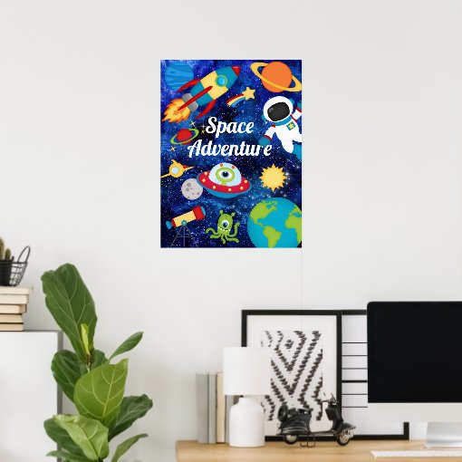 Space Adventure Kid's Poster | Zazzle