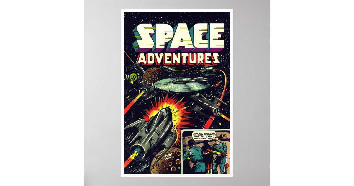 Space Adventures #4 (1953) Poster | Zazzle