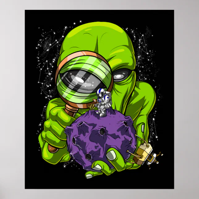 Space Alien Astronaut Abduction UFO Conspiracy Poster | Zazzle