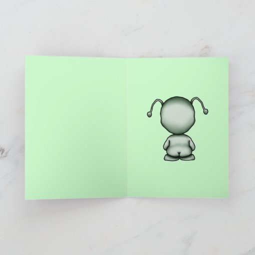 Space Alien Birthday Card | Zazzle