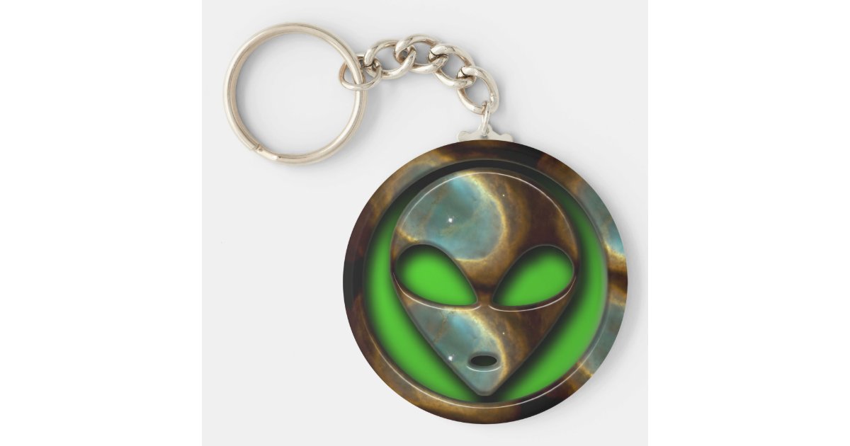 SPACE ALIEN KEYCHAIN | Zazzle.com