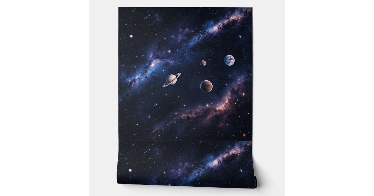 Space and Galaxy Expedition: Immersive 3D Cosmic Wallpaper | Zazzle