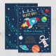 Space Astronaut Blast Off Birthday Invitation | Zazzle
