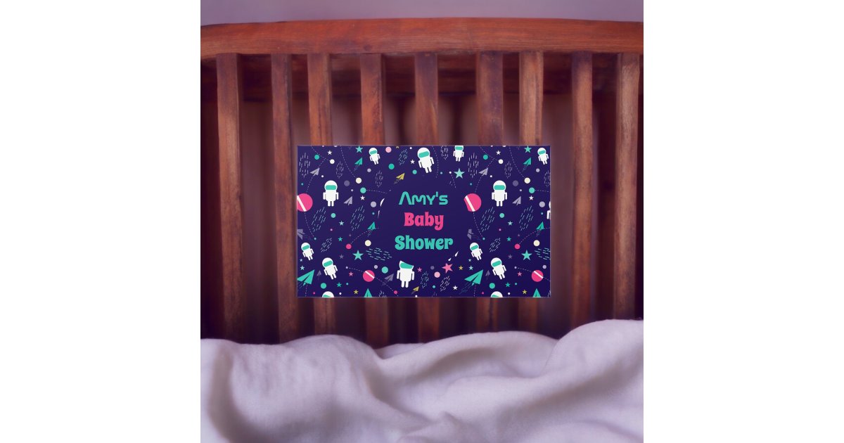 Space Astronaut Cartoon Pattern Rectangular Sticker | Zazzle