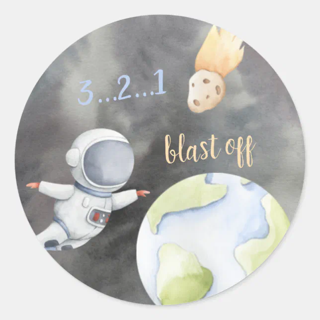 Space Astronaut Cupcake Topper Classic Round Stick Classic Round ...