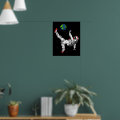 Space Astronaut Soccer Football Cosmic Poster | Zazzle