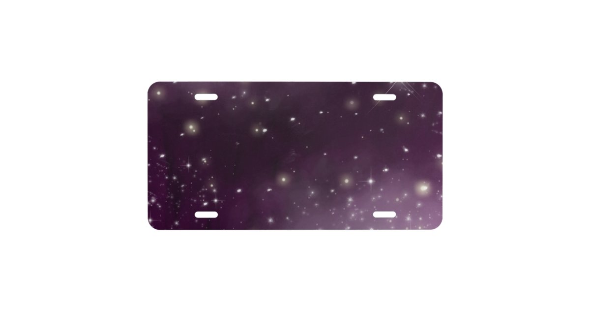 Space Background License Plate | Zazzle