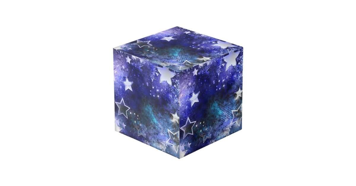 Space Background with Stars Cube | Zazzle