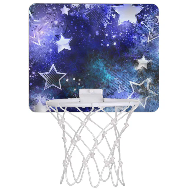 Space Background with Stars Mini Basketball Hoop | Zazzle