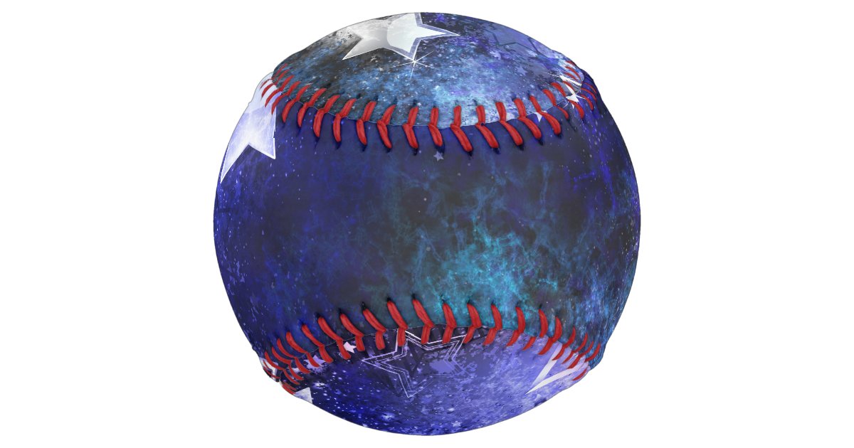 Space Background with Stars Softball | Zazzle
