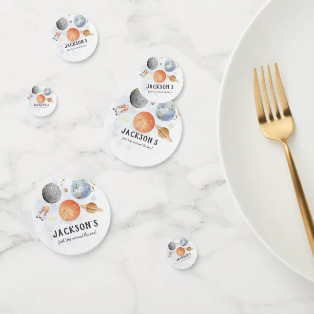 Space birthday confetti | Zazzle