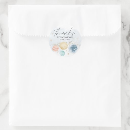 Space Boys Birthday Sticker Labels | Zazzle