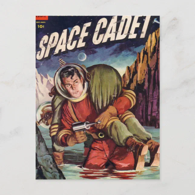 Space Cadet in Water Postcard | Zazzle