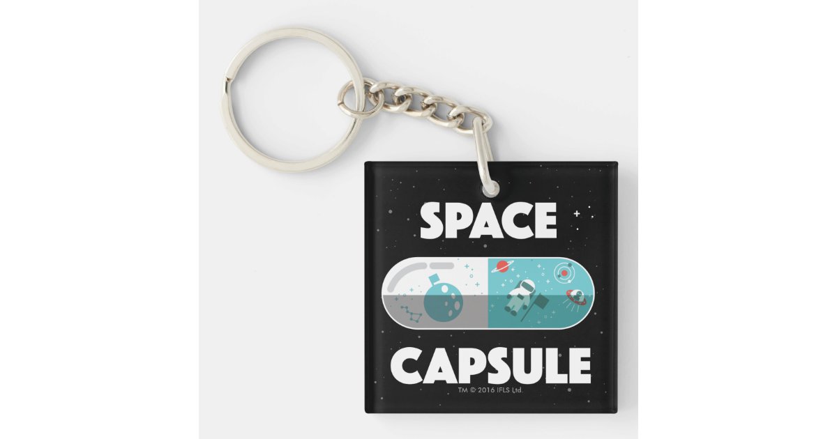 Space Capsule Keychain | Zazzle