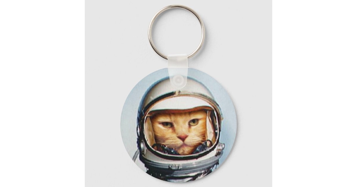 Space Cat Keychain | Zazzle
