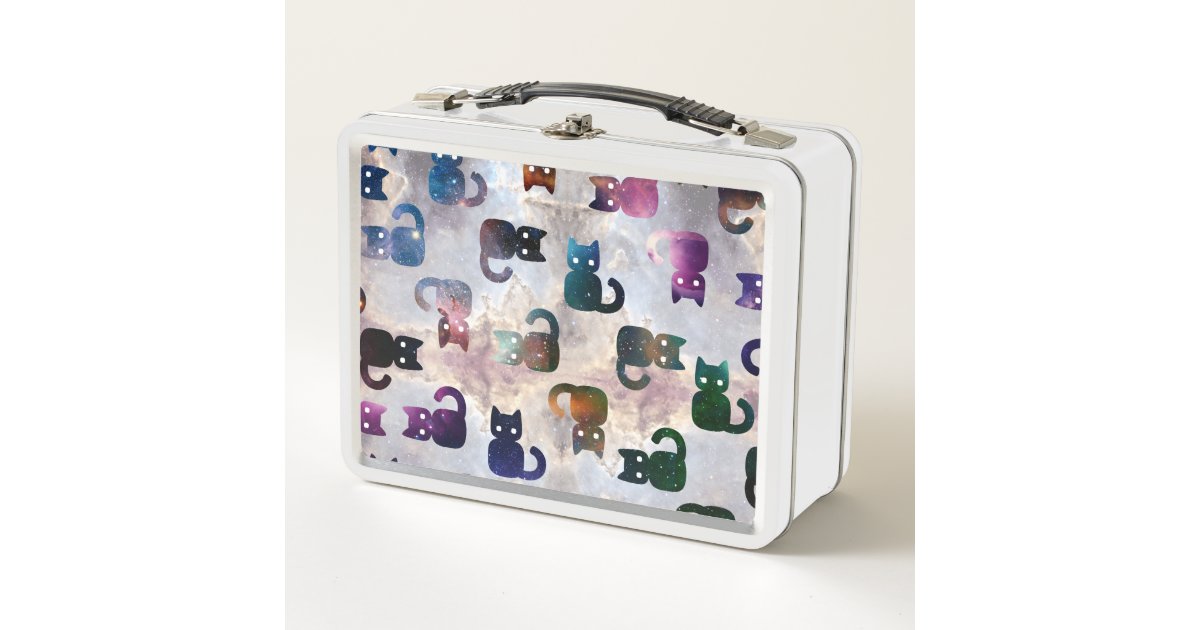 Space Cats | Galaxy Cat Metal Lunch Box | Zazzle