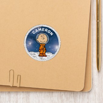 SPACE | Charlie Brown Astronaut Patch | Zazzle