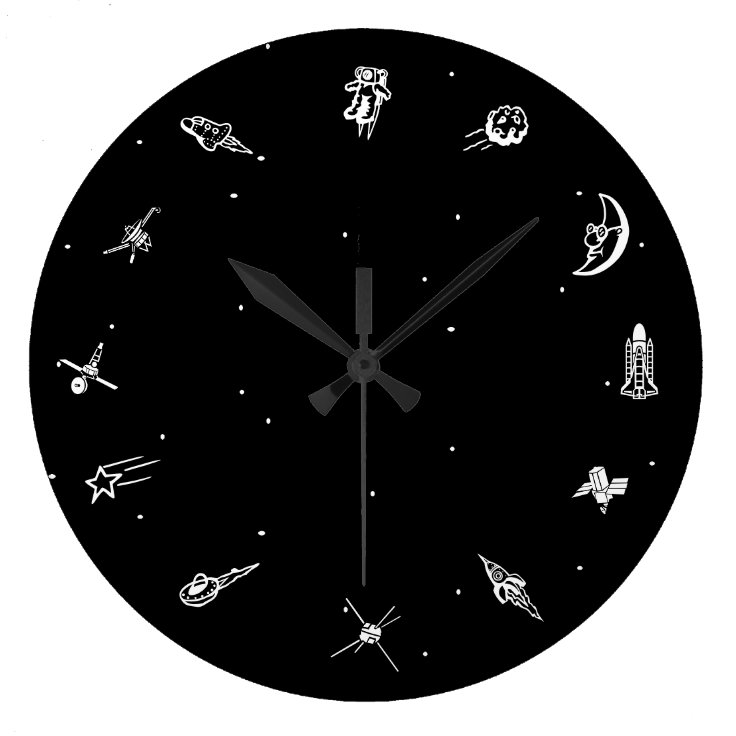 "Space" Clock | Zazzle