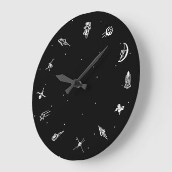 "Space" Clock | Zazzle