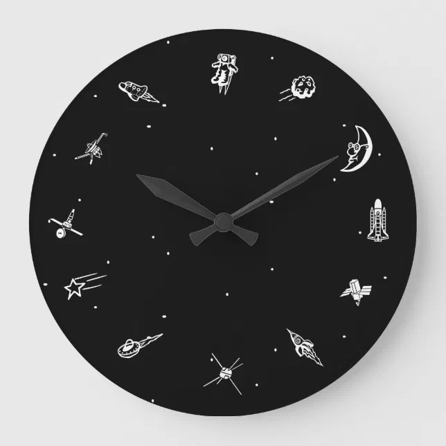 "Space" Clock | Zazzle