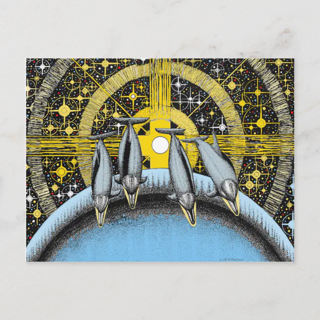 Space Dolphins Postcard | Zazzle