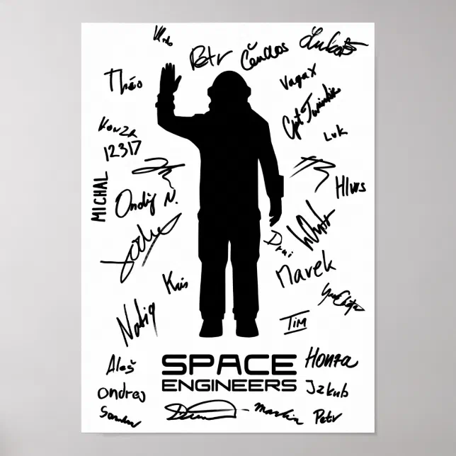 Space Engineers signed Value Poster Paper (Matte) | Zazzle