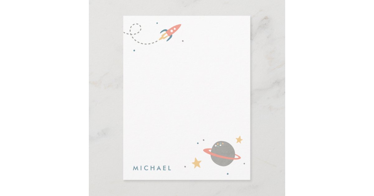 Space Exploration Stationery Note Card | Zazzle.com